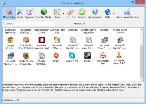 Revo Uninstaller - Uninstall Programs, Even Those Not in the Add/Remove ...