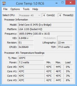 CoreTemp - Displays CPU Temperature on the Taskbar - Technibble