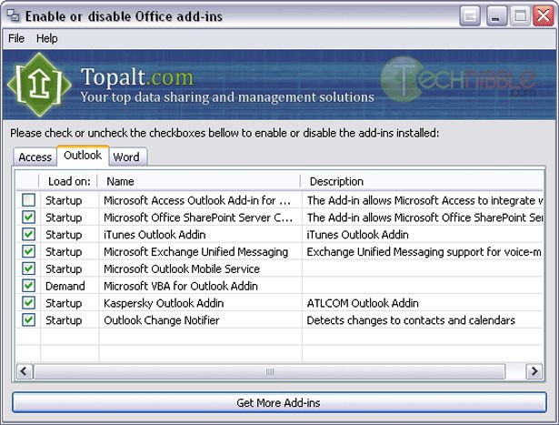 Enabledisable Enable Or Disable Microsoft Office Add Ins Technibble