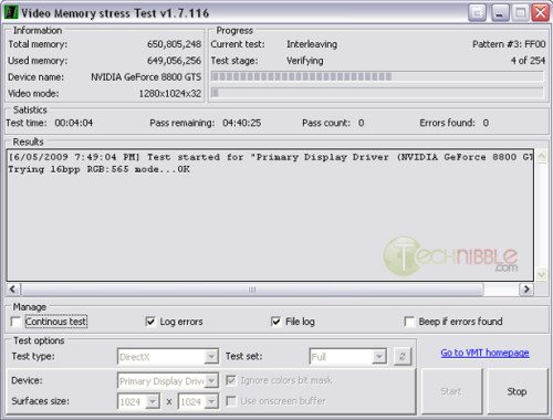 Video Memory Stress Test - Technibble