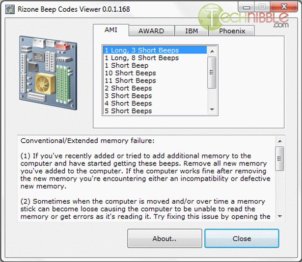 Beep Codes Viewer Quickly Look Up What Beep Codes Mean Beep Codes Viewer Quickly Look Up What Beep Codes Mean