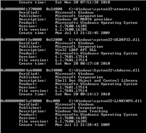 Analyze DLL Files with ListDLLs