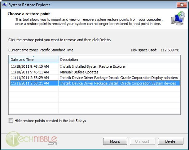 System Restore Explorer View Delete And Browse Inside System Restore
