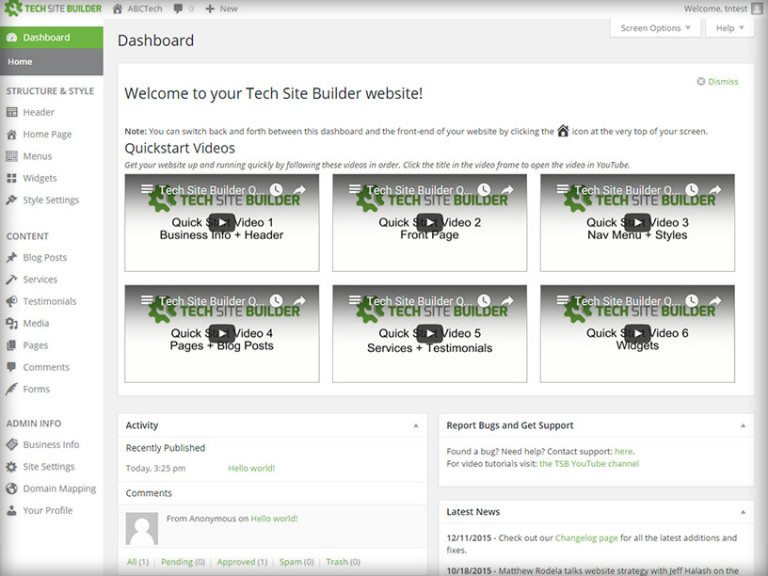 Tech Site Builder Review - Computer Business Website Builder - Technibble