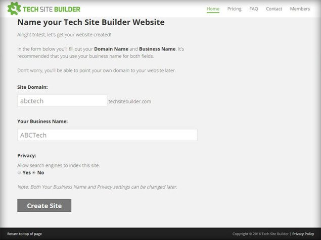 Tech Site Builder Review - Computer Business Website Builder - Technibble